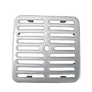 GSW Cast Iron Porcelain Floor Sink Top Grate with Ceramic Surface FS-TF, 9-⅜” x 9-⅜” x 1-¼” - Perfect for Restaurant, Bar, Buffet (Full Size)