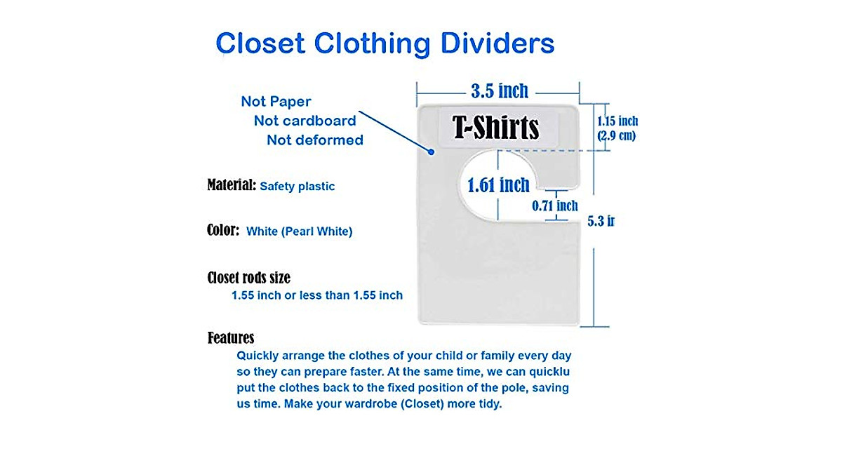 Organize with TraGoods 10 Pack Clothing Rack Dividers