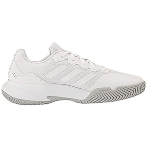 adidas Women's GameCourt 2 Tennis Shoe, White/White/Grey, 9.5