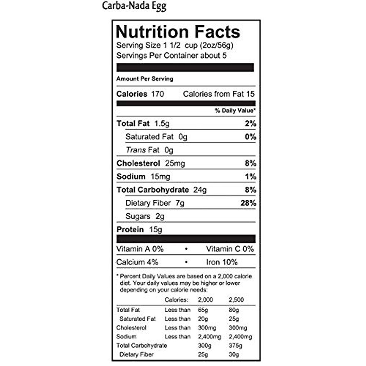 Al Dente Carba-Nada Egg Fettuccine 10 Ounce (Pack of 1) Bag