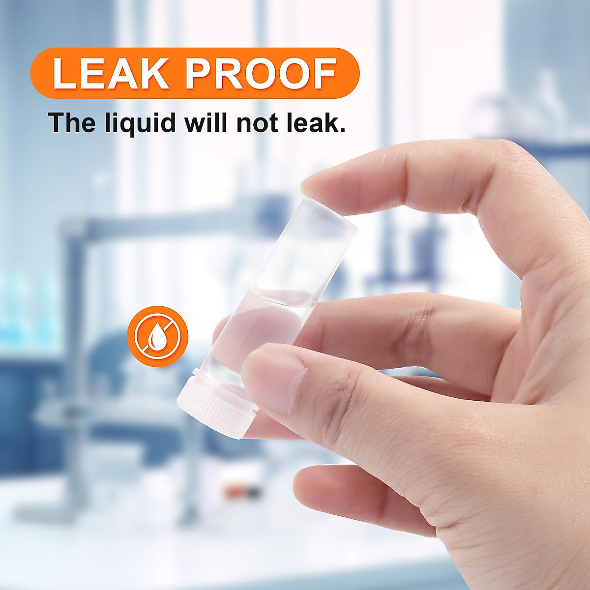 HAPY SHOP 50 Pieces 7 ML Plastic Vials with Screw Caps Lab Sample Vials with Lids Plastic Vials for Small Items