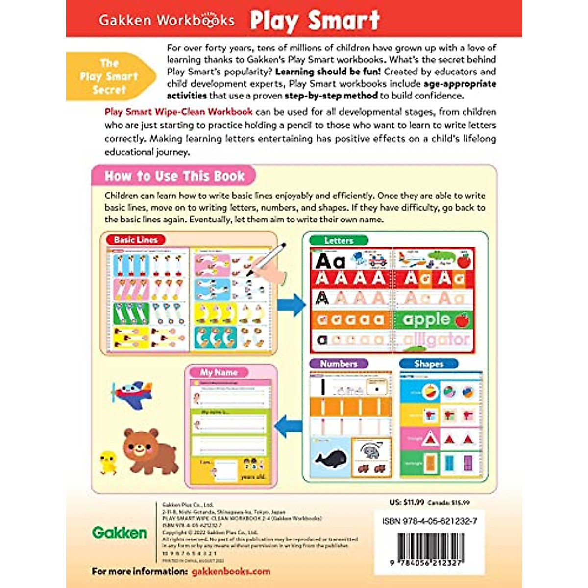 Play Smart Wipe-Clean Workbook, Ages 2-4