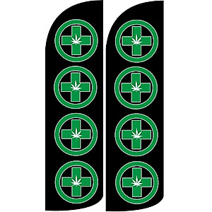 Dispensary King Windless Flag- Pack of 2 (Hardware not included)