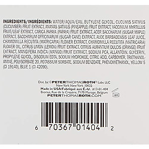 Peter Thomas Roth | Cucumber Gel Mask | Extreme De-Tox Hydrator, Cooling and Hydrating Facial Mask, Helps Soothe the Look of Dry and Irritated Skin, 5 fl oz (Pack of 1)