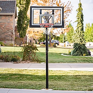 Lifetime 1084 Height Adjustable In Ground Basketball System, 50 Inch Shatterproof Backboard