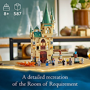 LEGO Harry Potter Hogwarts: Room of Requirement Building Set 76413 Castle Building Toy from Harry Potter Movie Featuring Harry, Hermione and Ron Mini Figures, Wands, Fire Serpent, and Deathly Hallows