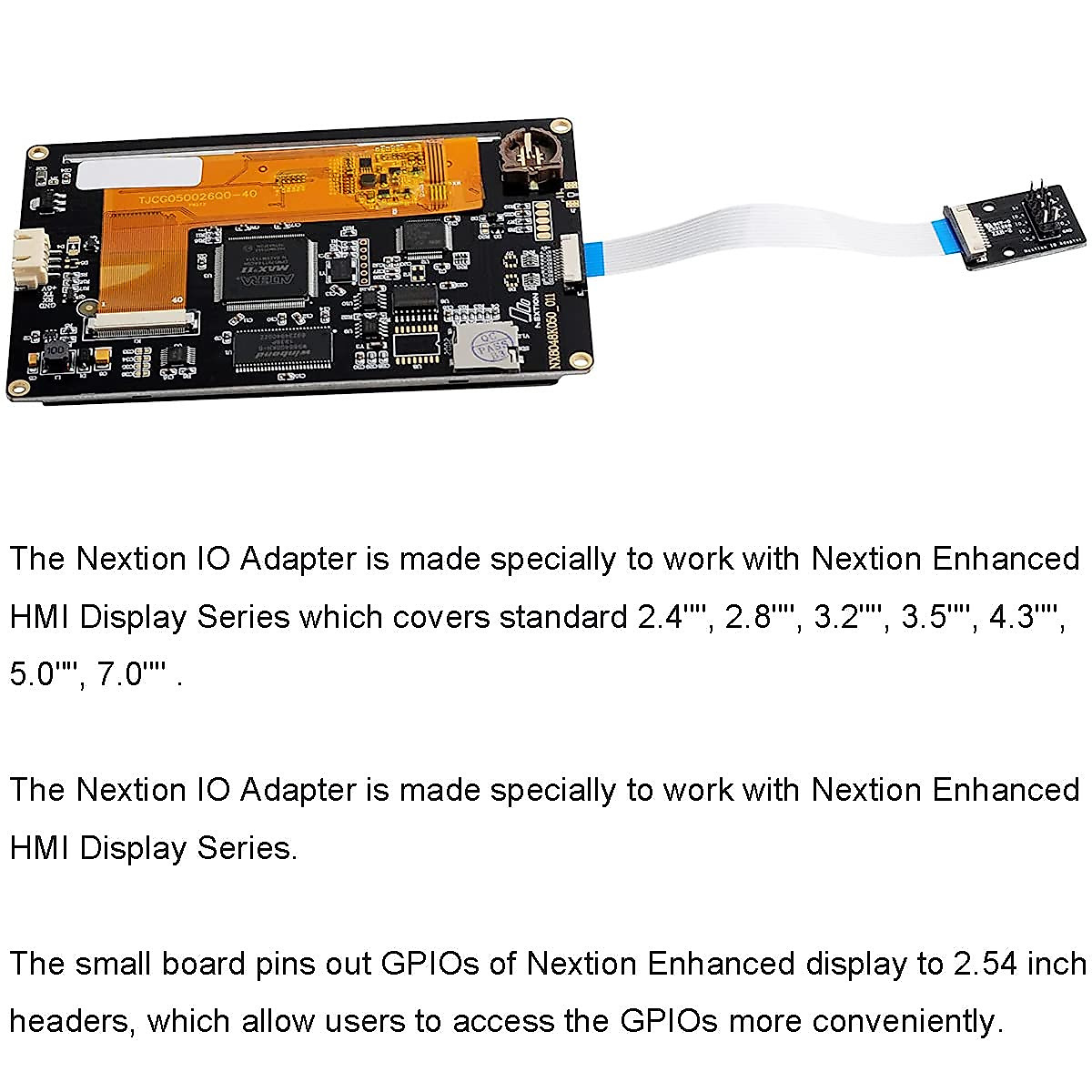 DKARDU Nextion IO Adapter GPIO Expansion Board with FFC Cable Dupont Cable for Nextion Enhanced 2.4" 2.8" 3.2" 3.5" 4.3" 5" 7 Intelligent Display 7 10.1 inch