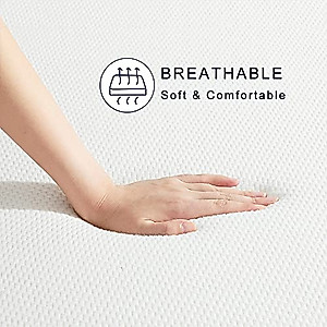 Jamdok 3-Inch High Density Foam Twin XL Mattress Topper-Removable Cover-Roll Up Mattress Topper-Dorm Room Mattress Pad…