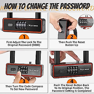 ICOCOPRO Bike U Lock - 17mm Shackle Heavy Duty Bike Locks - U Lock with 4-Digit Resettable Combination - Bicycle Lock with Sturdy Mounting Bracket for Electric Bike, Bikes,Scooter