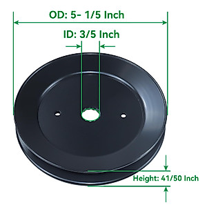 POSEAGLE 153535 Pulley Replaces 153535 Craftsman Pulley 153535, CP 153535 Pulley Craftsman, Mandrel Pulley 173436 Pulley, 532153535, 532173436, 129861, 177865, 539112171, Ariens 21546127 Pulley