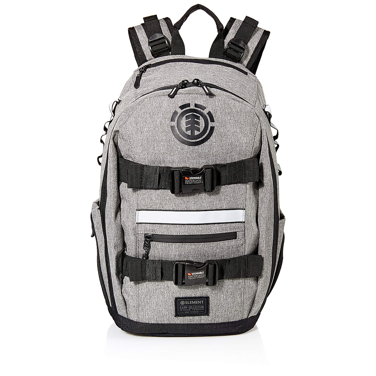 Element Men's Mohave Backpack - Lightweight -School Bookbag -With Skate Straps, Grey Heather