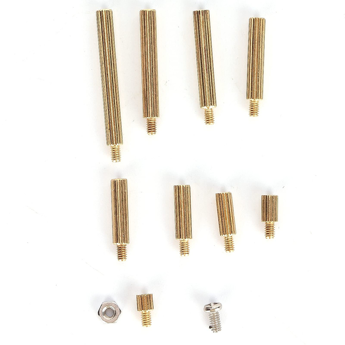Knurled Standoffs, 270Pcs Installation Tool Screw Nut Brass Standoff Assortment for PCB Motherboard Mount for Electronics for Raspberry Pi