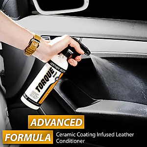 Torque Detail Leather Restore Ceramic Conditioner 16oz - Nourish, Revive + Protect Leather - Leather Conditioner Cleaner & Protectant