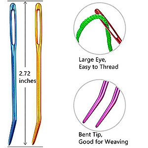 24pcs Yarn Needle Tapestry Needles,Darning Needle Yarn Needles,Big Eye Blunt Knitting Needles with Stitch Markers for Knitting Crocheting