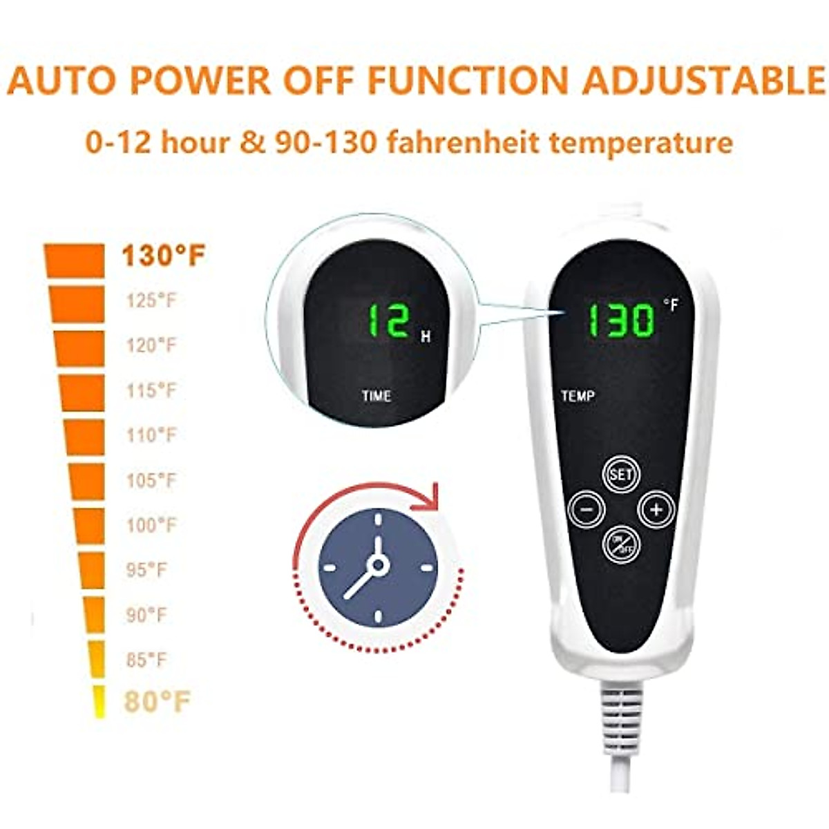 Pet Heating Pad for Dog Heating Pad for Cat Electric Mat Heated Pet Bed Mat Pet Heating Pad with Timer and Soft Washable Cover (X-Large:32" x 20")