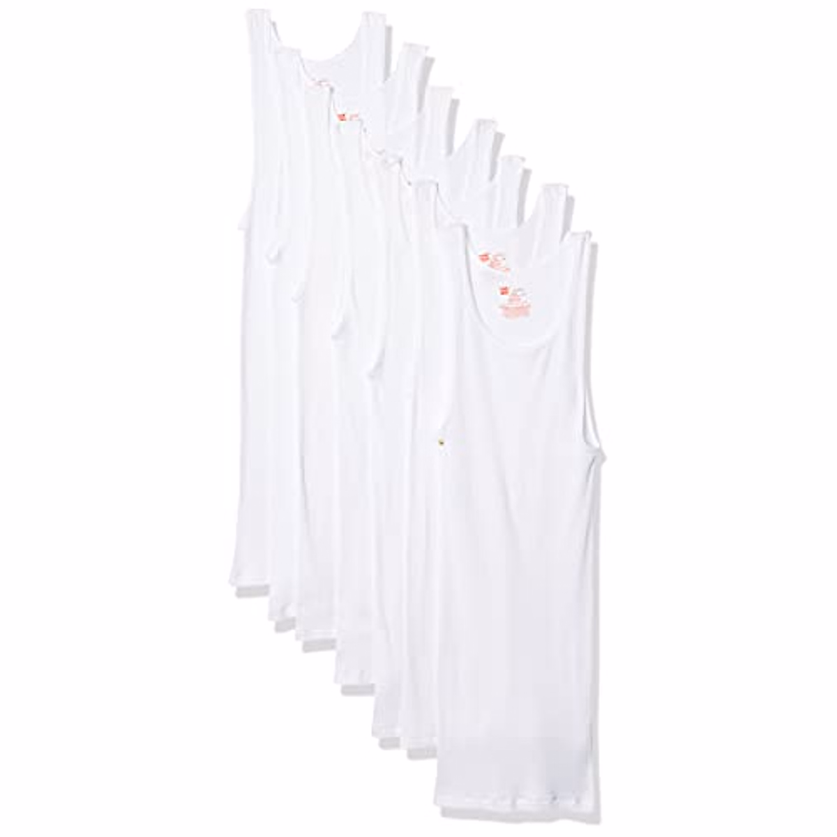 Hanes Ultimate Men's 7-Pack ComfortSoft Tank, White, Large