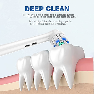 Replacement Brush Heads Compatible with Oral B,8 Pack Electric Toothbrush Heads Cross Action for Oral-b 7000/Pro 1000/9600/500/3000/8000 and More