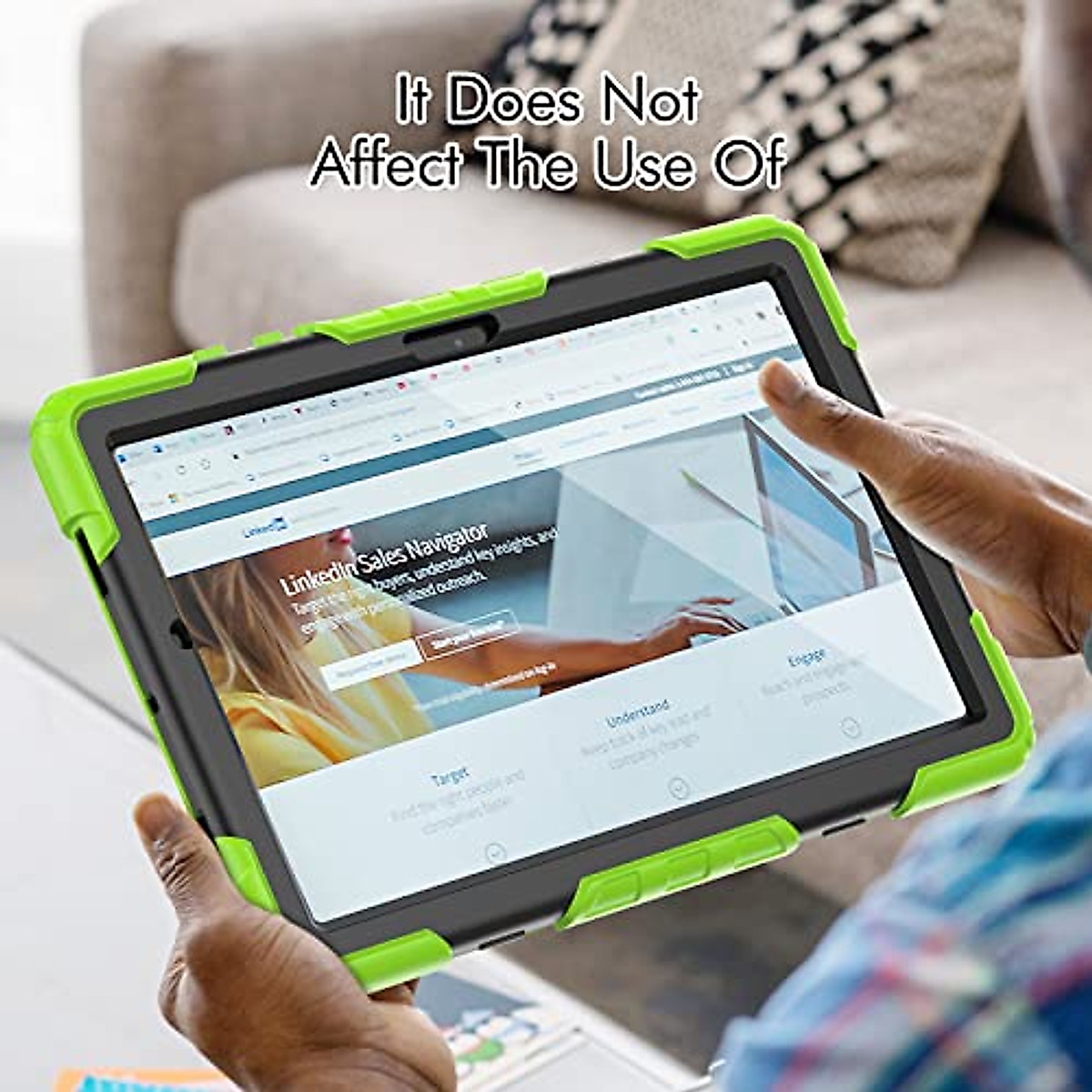 Samsung Galaxy Tab A8 10.5 Inch 2022, [Full-Body][Shock Proof] Protective Case with Pencil Holder and 360 Rotating Hand Strap, Protective Cover with Shoulder Strap (Green)