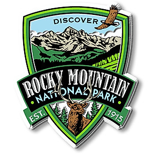 Rocky Mountains National Park Magnet by Classic Magnets, 2.8" x 3.3", Collectible Souvenirs Made in The USA