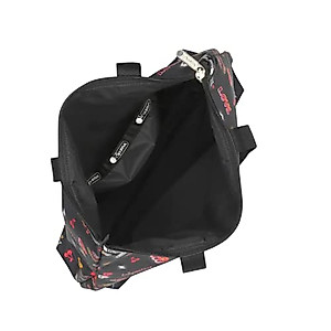 LeSportsac Stay True Easy Magazine Tote Bag, Style 3531/Color E481, Empowering Pop Art Style Words w Tie-Dye Effect: Be You, Stay True, Shine, Self Love Club + Colorful Hearts