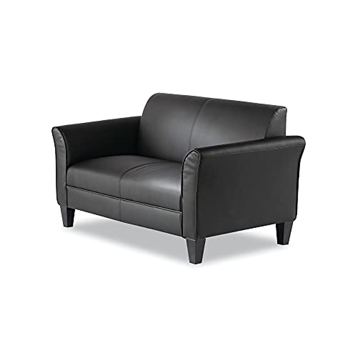 Alera ALERL22LS10B 55.5 in. x 31.5 in. x 33.07 in. Reception Lounge Furniture Loveseat - Black