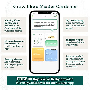 Gardyn 2.0 Hydroponics Growing System Indoor Garden Vertical Garden Planter | 30 Non-GMO Indoor Plants, Herbs & Vegetables Indoor Gardening System - LED Grow Lights | No Soil, Grow Tent or Green House