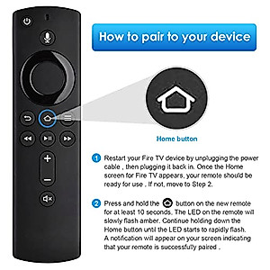 L5B83H Replacement Voice Remote Control (2nd GEN) fit for Amazon 2nd Gen Fire TV Stick and Fire TV Cube,1st Gen Fire TV Cube, Fire TV Stick 4K, Fire TV Stick Lite and 3rd Gen Amazon Fire TV