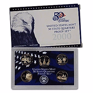 2000 S U.S. Mint Proof State Quarter Set - 5 Coins - OGP Original Government Packaging Superb Gem Uncirculated