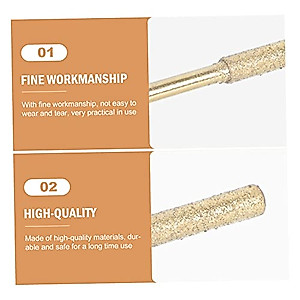 GANAZONO Chainsaw File Chainsaw Tool Chain Tool Deburring Tool Titanium Plated Burr File Burr Grinding Diamond Chainsaw Sharpener Sharpening Wheel Burr Grinding Stone Sharprner Mill 8 Pcs