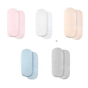 Tadpoles Luxe Cotton Set of 2 Moses Basket Fitted Sheets with Foam Pad - Natural