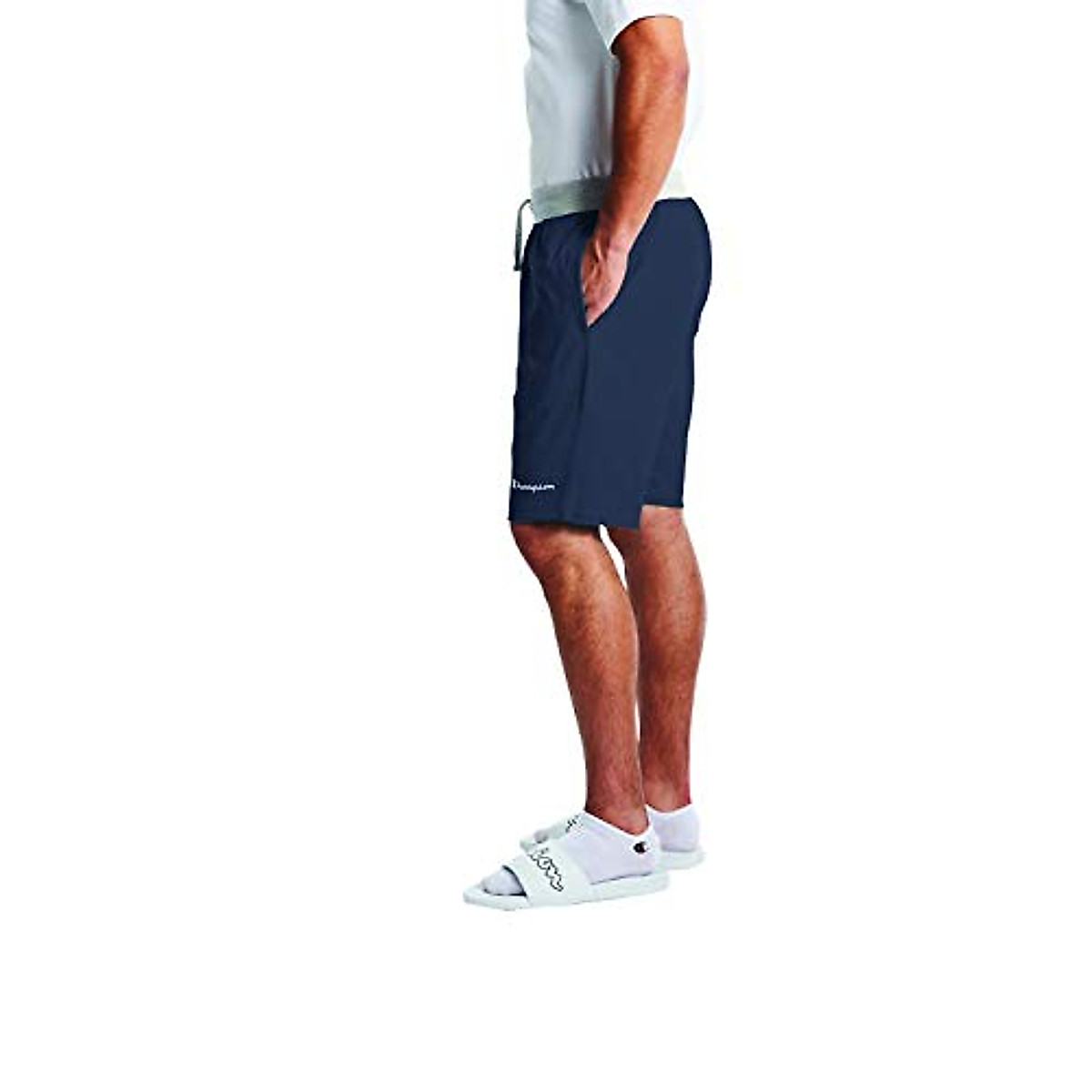 Champion Men's MIDDLEWEIGHT Short, Navy/Oxford Grey, Small