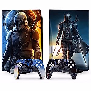 Vinyl Stickers for Playstation 5 Console and Controller Skins,Digital Version, Wrap Decal Cover Protective Accessories Style E