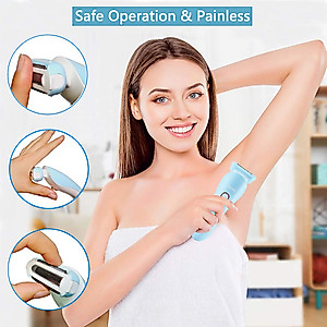 Sovob Electric Razor for Women Painless Lady Shaver Hair Remover for Womens Legs and Underarms Bikini Trimmer Wet and Dry Waterproof with LED Light