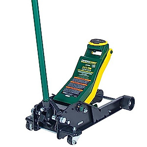 Omega Pro 3.5 Ton Low Profile Floor Jack - Lowering Speed Control with Hydraulic Quick Magic Lift - Heavy Duty Lifting from 3.5" to 21.5" for Auto Car Garage Shop