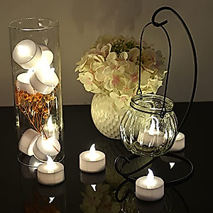 Marrilley LED Tea Lights, Battery-Powered Tea Lights Flameless Candles Wedding Lights for Home Decoration, Christmas, Birthday Party (100 Pack Warm White)
