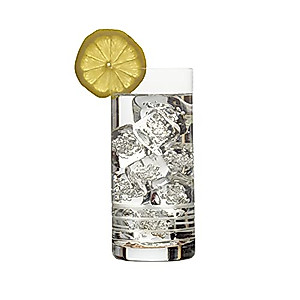 Mikasa Cal Ombre Highball Tumbler Cups, Set of 4, 17-Ounce, Gray