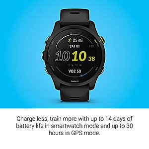 Garmin 010-02641-20 Forerunner® 255 Music, GPS Running Smartwatch with Music, Advanced Insights, Long-Lasting Battery, Black