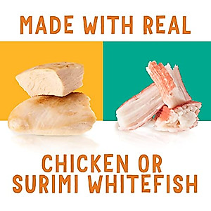 Purina Friskies Cat Food Complement Variety Pack, Lil’ Slurprises Shredded Chicken & Surimi Whitefish - (18) 1.2 oz. Pouches