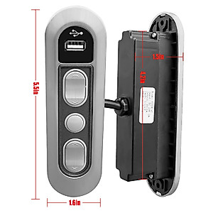 Qnbes Hand Control Handset with USB for Dual Moto Lift Chairs Power Recliners, 5 Button 5 Pin Fit for Okin Dewert Kaidi Limoss RMT and More