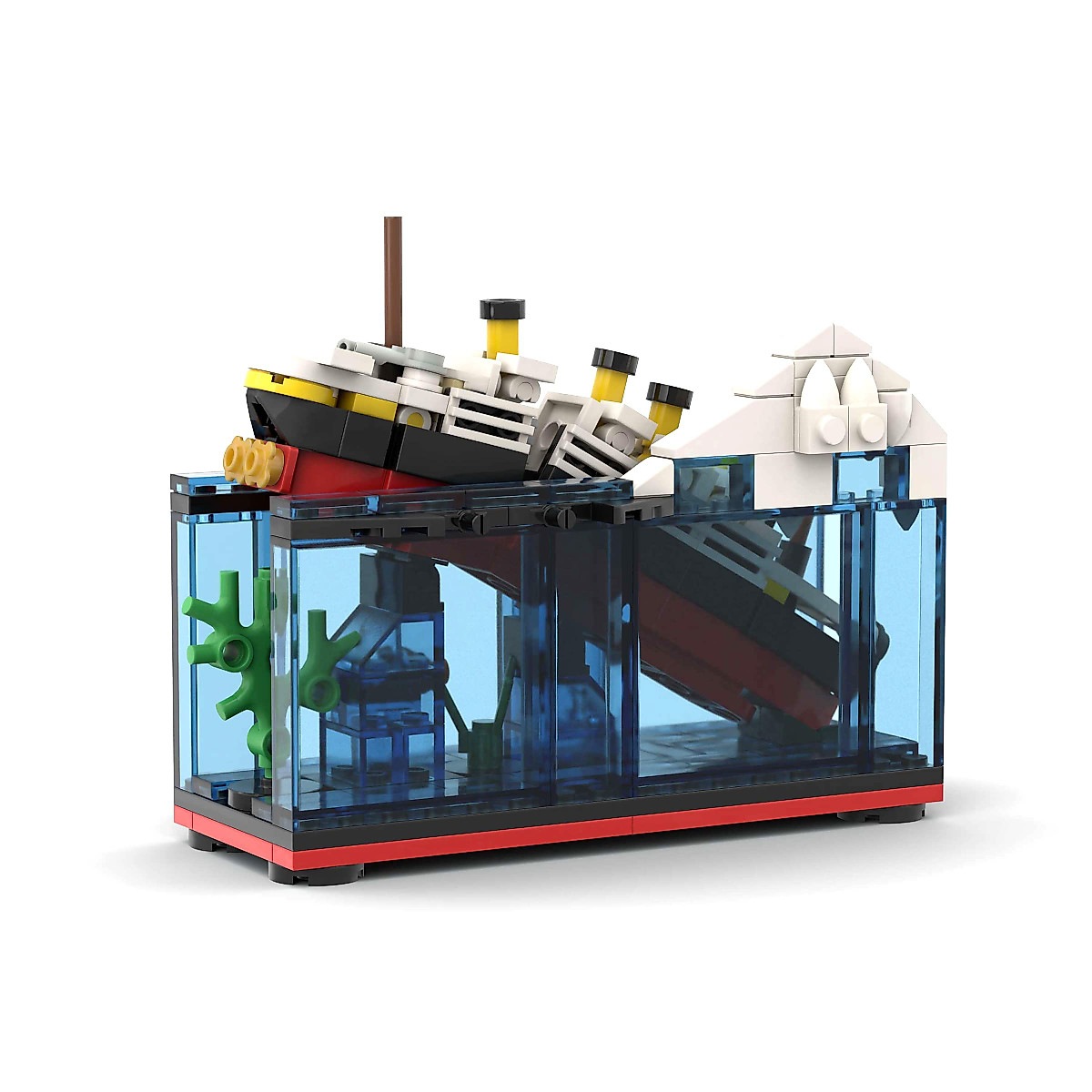 MIKEMENG 247pcs MOC RMS Cruise Sank Titanic Break in Half Toy Building BlocksWith Case Building Blocks Ship Boat Kits Model Construcrion Sets…