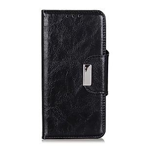 YBROY Case for Motorola ThinkPhone, Magnetic Flip Leather Premium Wallet Phone Case, with Card Slot and Folding Stand, Case Cover for Motorola ThinkPhone.(Black)