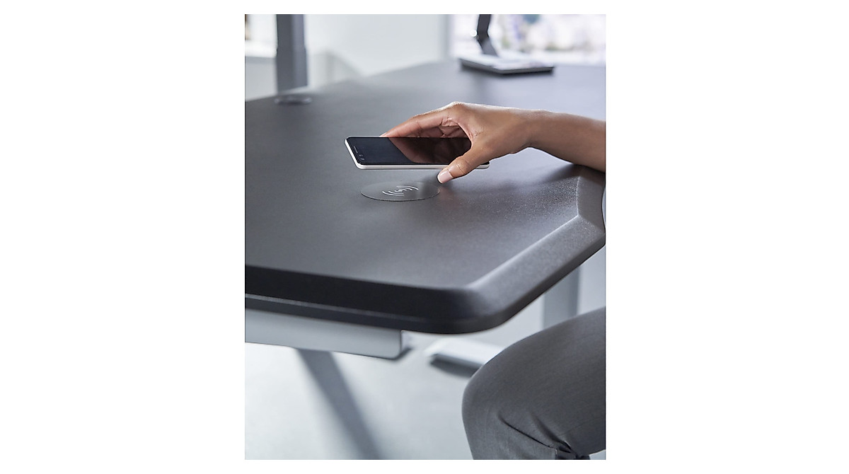 WorkPro Electric Height-Adjustable Standing Desk with Wireless Charging