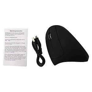 Wireless Ergonomic Mouse, for Jelly Comb, Rechargeable 2.4G Vertical Mouse Switch to 3 Devices Optical Mice with 6 Buttons 3 Adjustable 800/1200/1600 DPI Levels for Laptop, PC, MacBook, Notebook