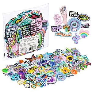 Fashion Angels Vinyl Sticker Pack - Includes 200 Large Y2k Stickers - Water Resistant Stickers - Kids Vinyl Sticker Assortment for Planners - Accessorize Notebooks, Journals & More - Multi