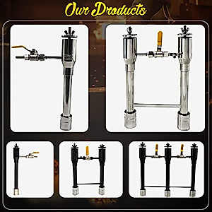 Simond Store Triple Burner Forge Kit for Blacksmithing Propane Forge Furnace Kiln Raku Potter Furnace (with Valve Hose Regulator) - Stainless Steel
