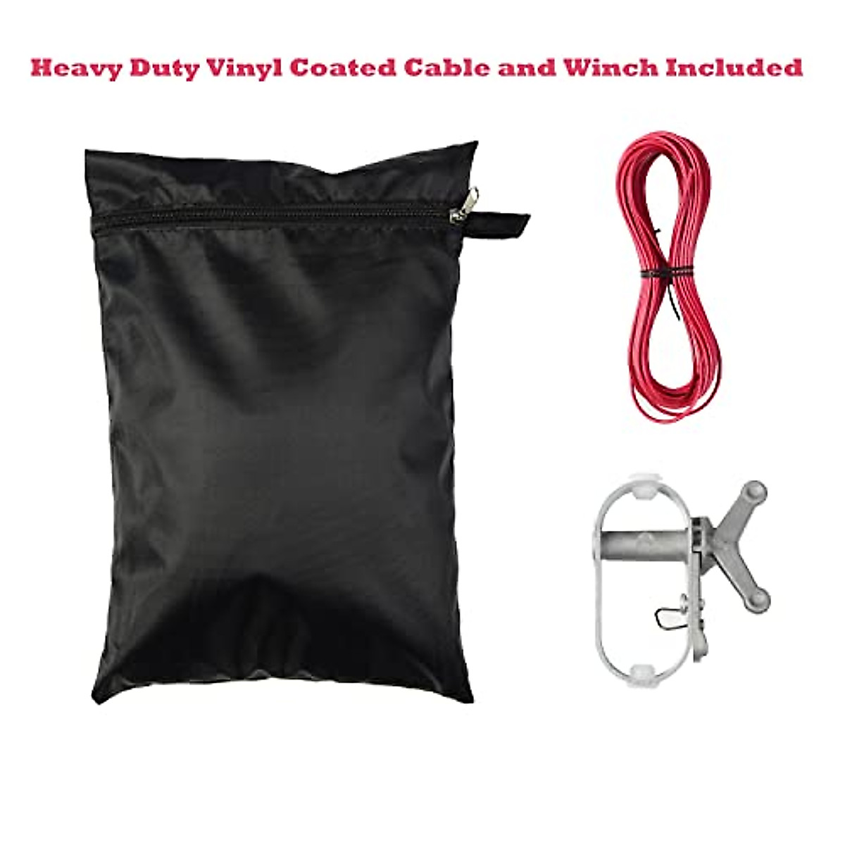 AUKAR Pool Covers for Above Ground Pools - 8 Feet Round Swimming Pool Cover, with Pool Cover Cable and Ratchet Kit