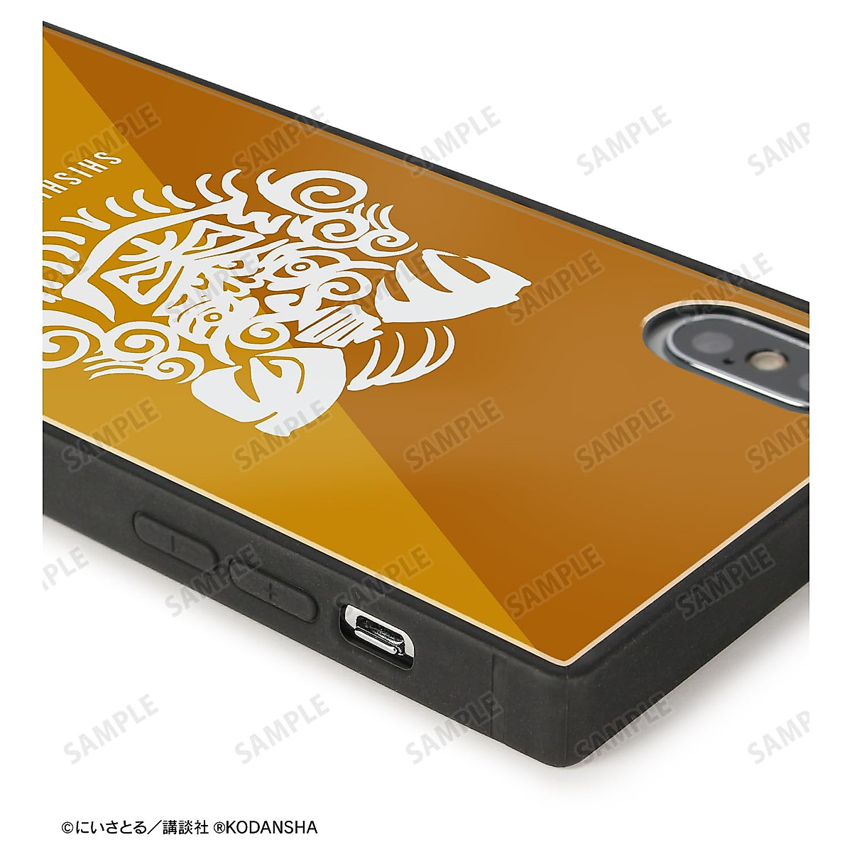 アルマビアンカ(Armabianca) Wind Breaker Lion Head Square Tempered Glass iPhone Case Compatible with iPhone 13 Pro Max