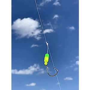 6 Pack 'Coquina Shells' Pompano Surf Fishing Rigs (25# Mono)