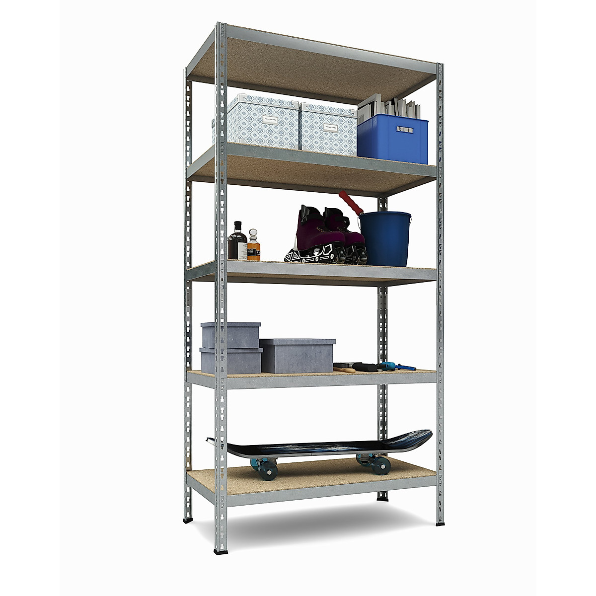 TKT Heavy Duty Shelving 5-Shelf Shelving Unit, 1.925lbs Capacity, 36" Width x 72" Height x 18" Depth