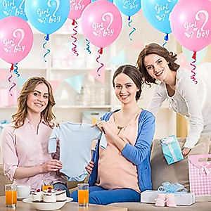 30 Pcs Gender Reveal Balloons Girl or Boy Latex Balloon 12 Inches Pink Blue Party Balloon for Gender Reveal Baby Shower Themed Decorations
